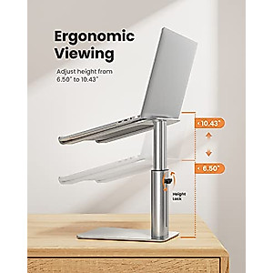 ErGear Standing Desk with Storage Pocket, 48 x 24 inch Height-Adjustable Standing Desk, Electric Standing Desk Workstation with Height Memory Presets for Home & Office, Natural Wood