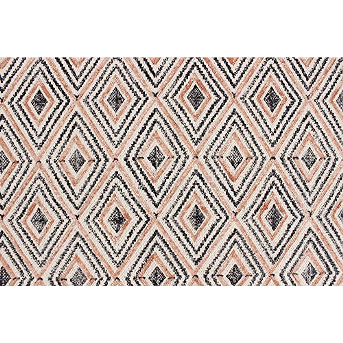 Casavani Indian Handmade Brown, Beige Geometric Area Rug Boho Kilim Flat Weave Indoor Hall Room Decor Carpet Throw Rug Boho Rugs for Bedroom Living Room Bathroom Balcony 4x8 Feet