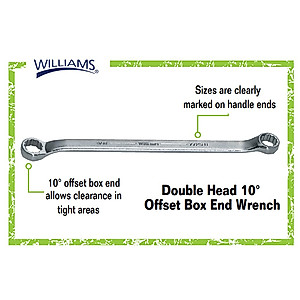 Williams 7723 Box Wrench 12 Point, 3/8 X 7/16-Inch