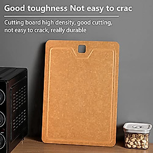 YUN-YNS Bamboo Cutting Boards Kitchen Extra Large Juice Groove Dishwasher Safe Chopping Board，14.6" x 10.8" x 0.35"