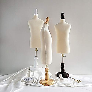Tailors Dummy Mannequins Small Dressmakers Dummy Male, 1:2 Scale Adjustable Height, Tailor Manikins Mini Doll Dress Form Display Accessories Decoration Dressform Mannequin