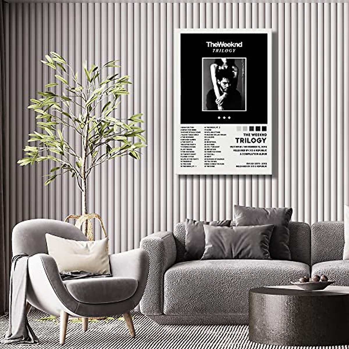 ZGSDGF The Weeknd Poster Trilogy Music Album Cover Canvas Wall Art Rapper Posters Room Aesthetic Wall Decor for Bedroom Living Room Bathroom 12x18 inch Unframed