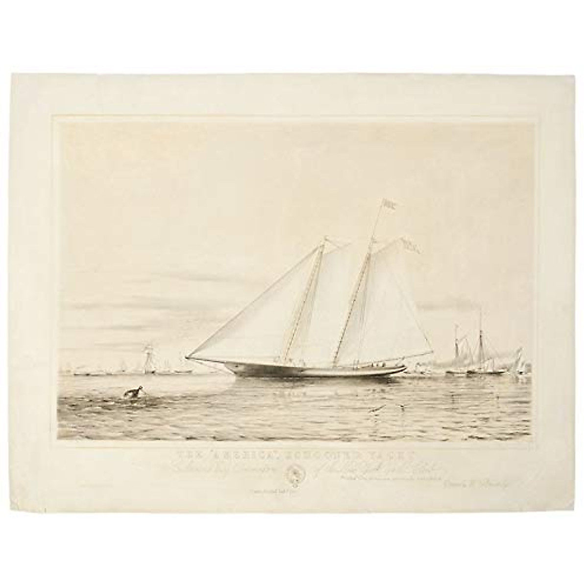 The"America" Schooner Yacht. C Stevens, Esq Commodore of the New York Yacht Club