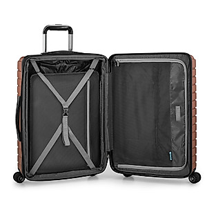 Traveler's Choice Archer Polycarbonate Hardside Spinner Luggage Set, Tie Down Straps, Orange, 2-Piece