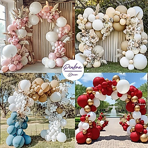 Double Stuffed White Balloon Garland - Pastel White Balloons Different Sizes 18/12/5 Inch Matte Latex Arch For Baby Shower Birthday Bridal Shower Wedding Party Decorations