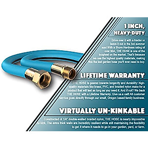 100 Ft Commercial Grade Heavy Duty Garden Hose - THE HOSE by Aeromixer 1" x 100'