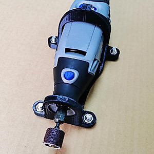 ZYRELYNX Easily Working Mount Compatible with Dremel 3000, Rotary Tools Mount Base Fixed on Table, Bench, An Auxiliary Accessory for Freeing Your Hands(Excluding Rotary Tool), Black