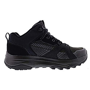 Skechers Womens Max Cushioning Trail Hiking and Trail Running Sneaker, Black/Black, 8.5