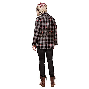 Spirit Halloween Adult Undead Zombie Costume | Scary Costumes | Easy Costume Kit | Light-up Mask and Flannel Shirt | Battery Operated - M