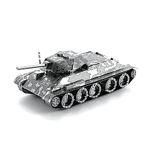 Fascinations Metal Earth Tanks 3D Metal Model Kits - M1 Abrams - Tiger 1 - T-34 - Chi-Ha - Sherman - Set of 5