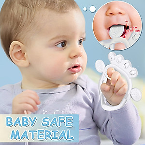 BBTO 5 Pcs Baby Hand Teether Toys for 0-6 and 6-12 Months Toddler Christmas Silicone Hand Teether Gifts with Adjustable Wristband Anti Dropping Chew Toys for Toddler Infant Newborn