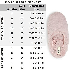 Dearfoams Kids Washable Brin Pile Scuff Slipper, Pale Mauve, US 9-10 Unisex Toddler