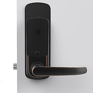 ULTRALOQ UL3 BT (2nd Gen) Smart Lock + Bridge WiFi Adaptor, 5-in-1 Keyless Entry Door Lock with WiFi, Bluetooth, Biometric Fingerprint and Touch Keypad, Smart Door Lock Latch Edition (Satin Nickel)