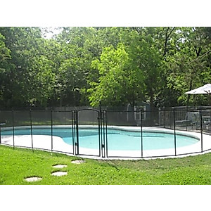 Sentry Safety Pool Fence Visiguard 5' Tall Self-Closing/Self-Latching Pool Fence Child Safety Gate Comes with Hinges, Lock & Latch in Box (Black, 5ft)