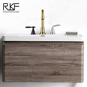 RKF Faucet- Replacement Lever Handles with Valve Faucet Accessory Faucet Parts Faucet Kit Brushed Nickel B023