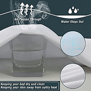 Zippered Mattress Protector Waterproof California King,Mattress Cover Encasement,9" inch Depth,for Toddlers Pets Potty Training Bedridden Nursing Home Hotel