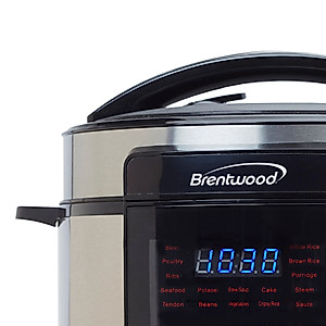 Brentwood Select EPC-626 6 Quart Digital Pressure Multi Cooker, Stainless Steel