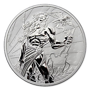 2020 P 1 oz Silver Zeus Gods of Olympus Coin by The Perth Mint Brilliant Uncirculated with a Certificate of Authenticity $1 Seller BU