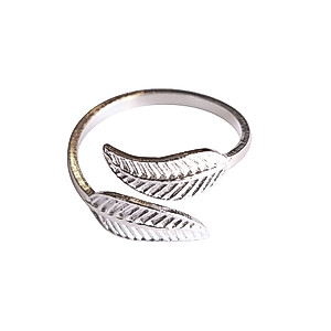 Handmade Silver Leaf Wrap Adjustable Toe Ring, 925 Sterling Silver, Classic Floral Open Toe, Pinky or Knuckle Rings for Women, foot bare jewelry, By MiYa Jewelry Creations