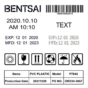 BT-2580P BENTSAI Original Solvent Quick Dry Ink Cartridge for BENTSAI Handheld Inkjet Printer BT-HH6105B2/BT-HH6105B3/B10 (Black)