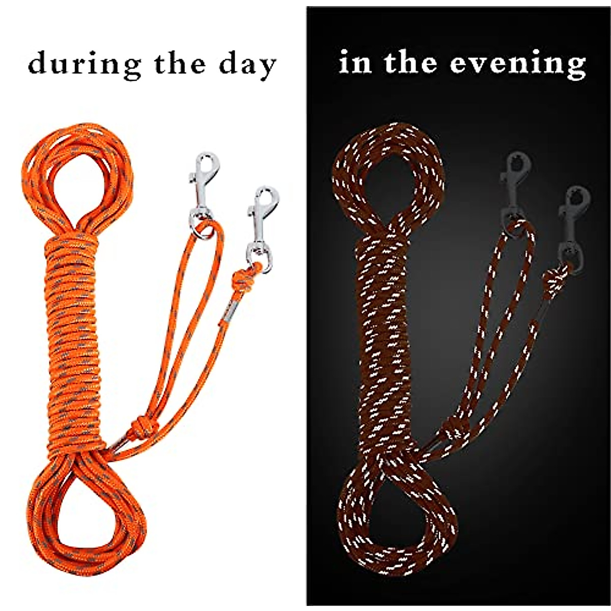 Reflective Cat Leash -30FT Cat Cable Out Leash Escape Proof Walking Leads Yard Long Leash Durable Safe Personalized Extender Leash Traning Play Outdoor for Puppies/Kittens/Rabbits/Small Animals