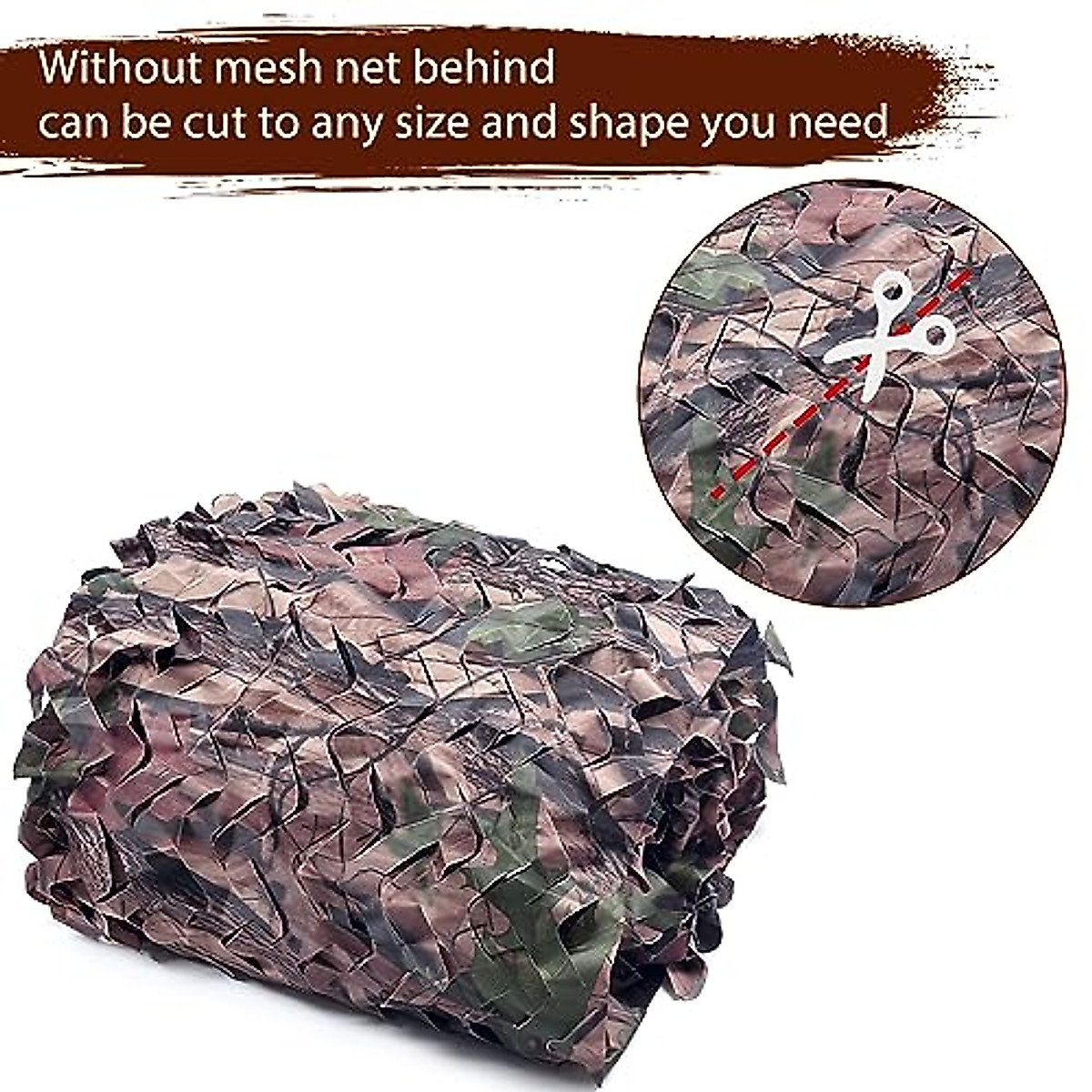 Yeacool Camo Netting Camouflage Netting Camo Blind Army Net Sunshade Mesh for Hunting Military Decorations Party Shooting (Camo Bionic Leaves, 32.8ftx5ft, 10m*1.5m)