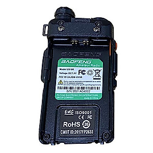 2 Pack Baofeng UV-5R Two Way Radio Ham Radio Handheld Rechargeable Long Range Portable Baofeng Walkie Talkie with 2 Pack 771 Antenna (Black)