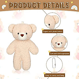 HyDren 40 Pcs Mini Bear Toy 4.7 Inch Stuffed Tiny Bear Christmas Party Gift Soft Bear Keychain Mini Stuffed Animal Small Plush Bear Jointed Bear Doll for Kids DIY Keychain Party Favor(Simple Style)