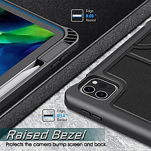 Fintie Magnetic Stand Case for iPad Pro 11-inch (4th / 3rd Generation) 2022/2021 - Multiple Angles Shockproof Soft TPU Cover w/Pencil Holder, Also Fit iPad Pro 11" 2nd /1st Gen, Black