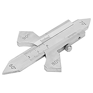 Fillet Weld Gauge Set, Durable Professional Manual Welding Gauge Practical Stable with 60 70 80 90 Degree Bevel Angle for Professional Welders
