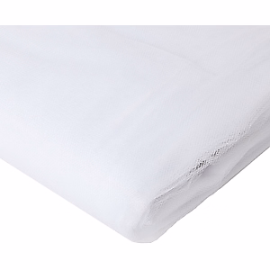 BBCrafts White Polyester Tulle Fabric Bolt 54 inch 40 Yards
