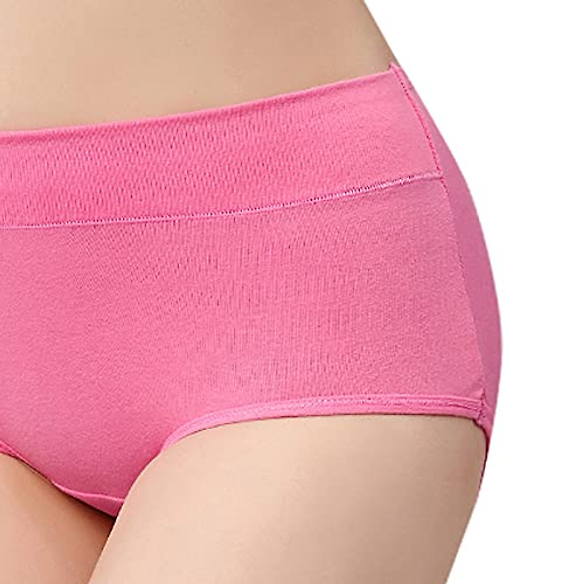 Kinple Womens Stretch Seamless Brief Full Coverage Panties Comfy No Show Underwear 2024 Fashion Solid Invisible Panty Hot Pink