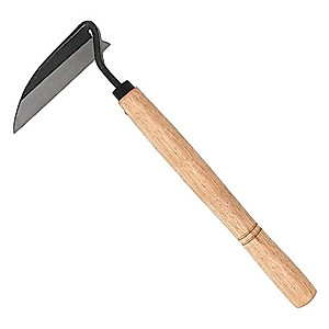 BOHAI Weeding Sickle, Japanese Style Sickle Garden Hoe Hand Weeder Tool Very Sharp Edge(Full Size)