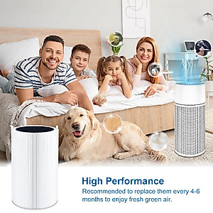 NXBHG Blue Air Filter Replacement 411 Compatible with Blueair Blue Pure 411 Genuine, Blue Pure 411+,411 Auto & Mini, 4 Pack HEPA Particle and Activated Carbon Filter