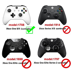 VANPARK Housing Shell Set Replacement, Front Case Cover Backplate Only Compatible with Xbox One S/X Controller(Model 1708)(Controller is NOT Included)