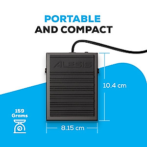 Alesis ASP-1 MKII Universal Sustain Pedal and Momentary Footswitch with 5ft Cable and Non Slip Bottom