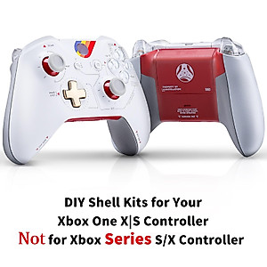 VANPARK Housing Shell Set Replacement, Front Case Cover Backplate Only Compatible with Xbox One S/X Controller(Model 1708)(Controller is NOT Included)