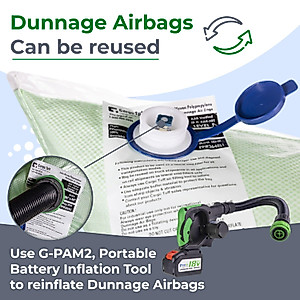 IDL Packaging 48" x 96" Dunnage Airbags, Woven Polypropylene, Level 1 - Fill The Void in Trucks and Intermodal Shipments, Reusable - Load Securement Airbags for Container Stuffing