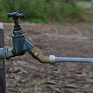 Jeeker 45 Degree Garden Hose Elbow, Eliminates Stress and Strain On RV Water Intake Hose Fittings, 3/4" GHT and Solid Brass, 2 Pack