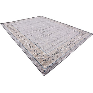 Unique Loom Salzburg Collection Classic Traditional Design Oriental Inspired Area Rug, 10 ft x 13 ft, Gray/Beige