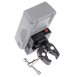 Foto4easy V-Lock Mount Battery Power Supply Plate Adapter with D-tap & Super Clamp for Portable Pocket Tiny Compact Nano V-Mount Battery