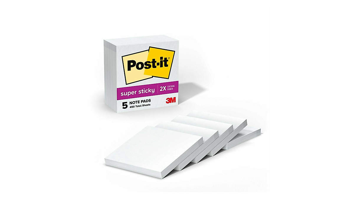 Post-it Super Sticky Notes 3x3 in - 2X Sticking Power, Repositionable