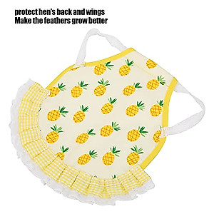 Pet Vest, Make The Chickens Feel Warm Hen Aprons Designed with Elastic Band Make The Feathers Grow Better for Home for Outdoors for Daily for Chicken(Pineapple)