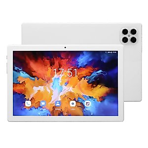 10.1in 2 in 1 Tablet, 12GB RAM 256GB ROM, 5G Dual WiFi, Octa Core Processor, Detachable Keyboard, 10.1 inch IPS Display with RGB Keyboard Stylus Support for 11.0 (White)