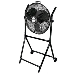 Air King 9219 18-Inch Industrial Grade High Velocity Roll-About Stand with Fan,Black