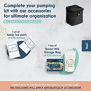 Insulated Breast Milk Cooler Bag - Portable Travel Storage for Breastmilk and Baby Bottles, Ice Pack, Pumped Milk - Small & Portable Carrying Case - Roxwell