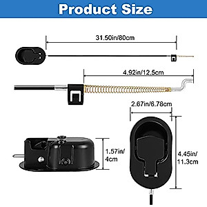 Nonley Recliner Replacement Parts, Heavy-Duty Metal Recliner Handle Replacement with Cable, Durable Recliner Pull Handle Release Fits Most Major Recliner Couch Sofa Chair