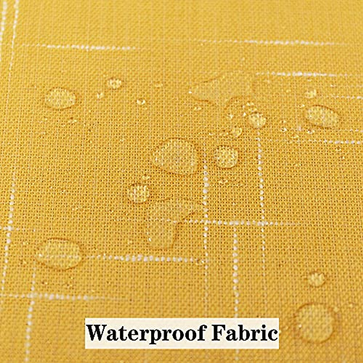 UGASA Set of 2 Outdoor Waterproof Throw Pillow Covers Decorative Farmhouse Water Resistant Solid Cushion Cases for Patio Garden Sofa Chairs Yellow 12x20 inch