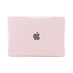 EooCoo Case Compatible with MacBook Air 13 inch 2022 2021-2018 M1 A2337 A2179 A1932 with Retina Display, Glossy Plastic Hard Shell, Keyboard Skin Cover, Screen Protector, Cute Pink