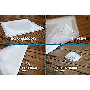 Bulldogology Puppy Pee Pads with Adhesive Sticky Tape (24x24) Large Premium Dog Pads - 6 Layer Dog Training Pads and Pet Wee Pads with Bullsorbent Tech (50-Count, White)